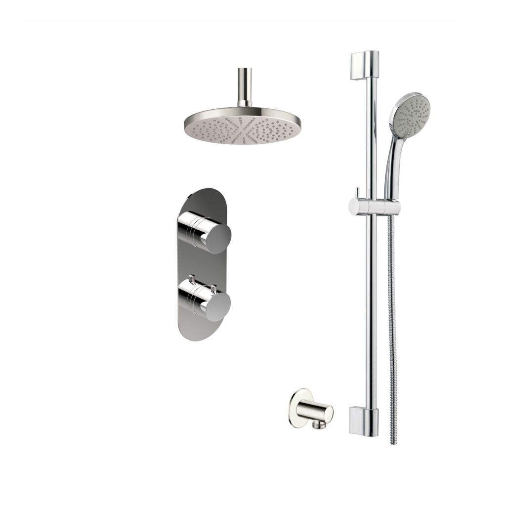 Alt 91282-41 - Riga, Thermostatic Shower System in Electro Black ...