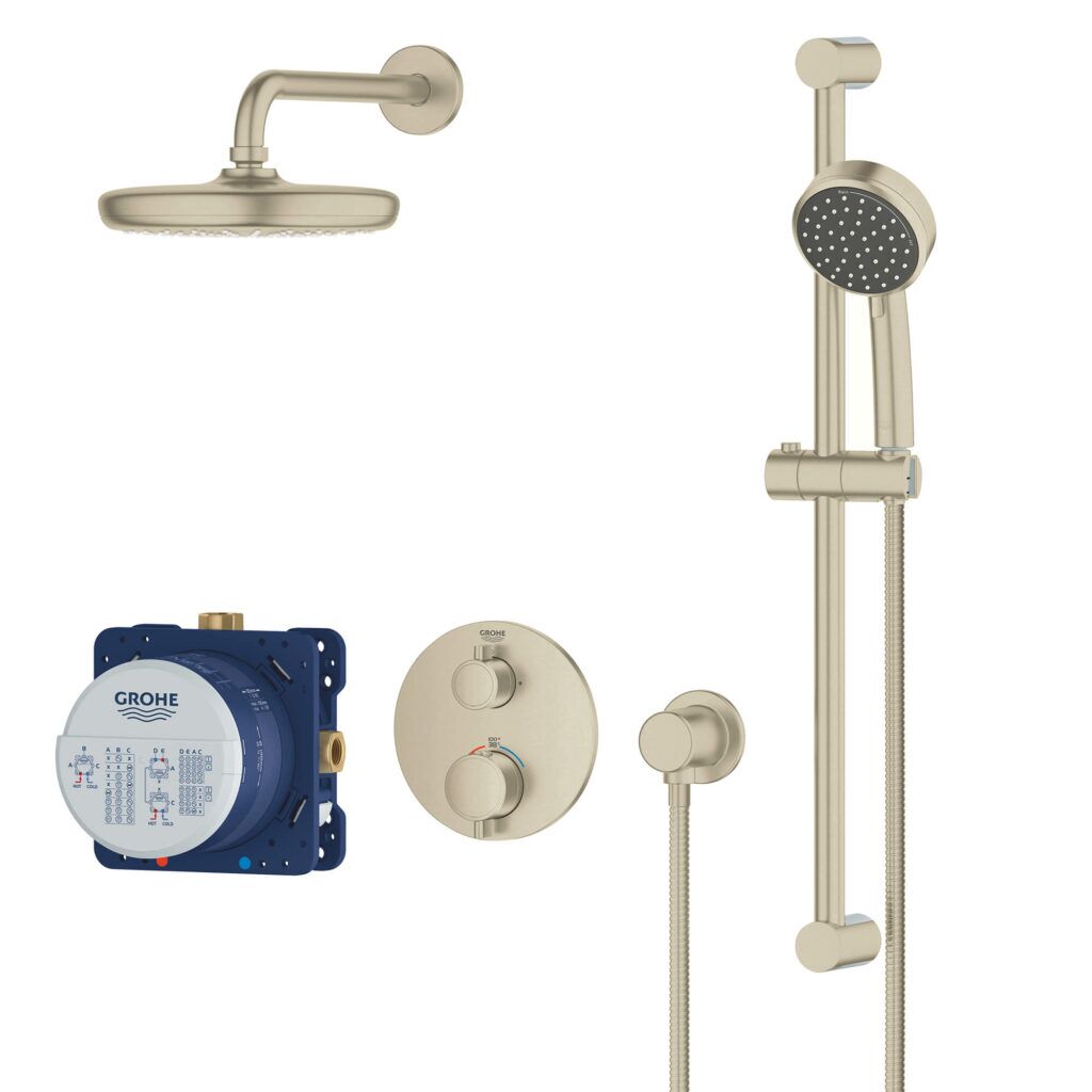 Alt 91282-41 - Riga, Thermostatic Shower System in Electro Black ...